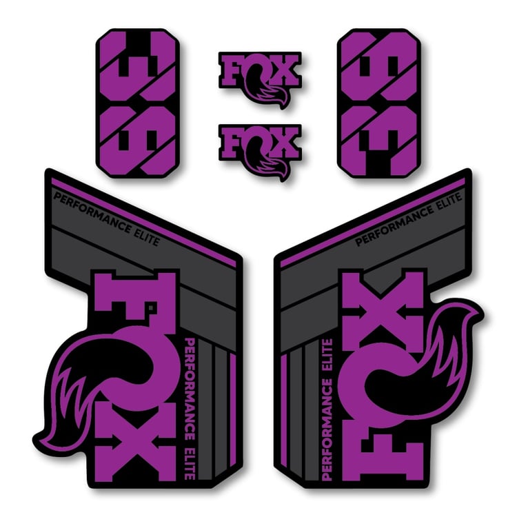 Stickere Furca Fox 38 Performance Elite V2 Replica Decal Kit Purple ...