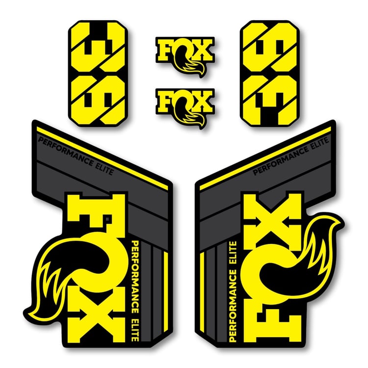 Stickere Furca Fox 38 Performance Elite V2 Replica Decal Kit Yellow ...