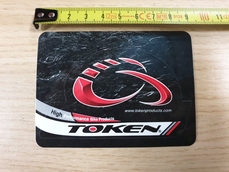 Token sticker brushed 95x70mm - PlayBike.ro