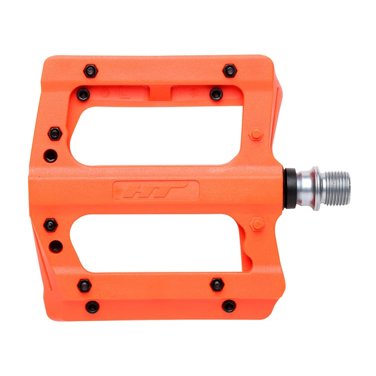 Pedale plastic HT PA12A Portocaliu Neon - PlayBike.ro