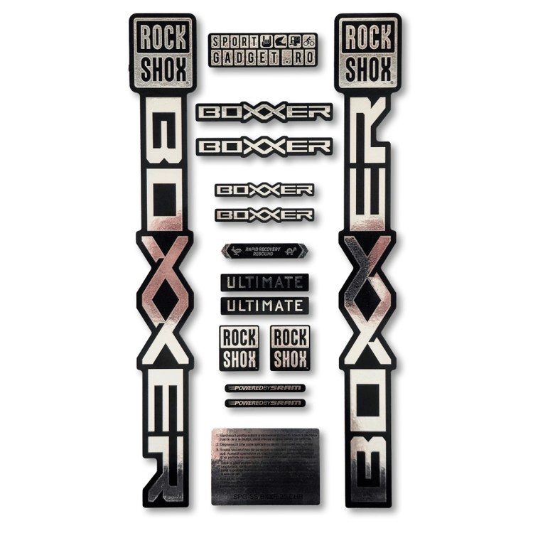 Stickere RockShox Boxxer 2024/2025 Replica Decal Kit Metallic Glossy ...