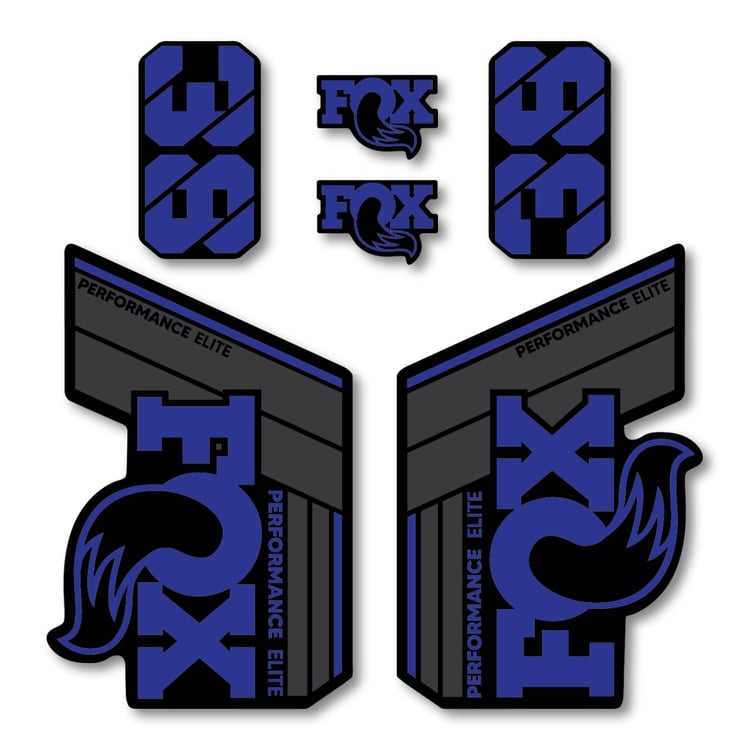 Stickere Furca Fox 38 Performance Elite V2 Replica Decal Kit Blue ...