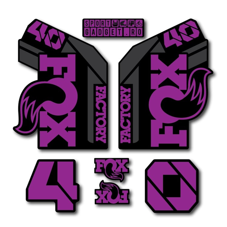 Stickere Furca Fox 40 Factory Replica Decal Kit Purple - PlayBike.ro