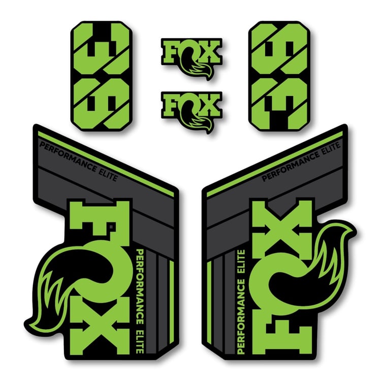 Stickere Furca Fox 38 Performance Elite V2 Replica Decal Kit Lime ...