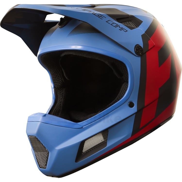 Fox Casca FullFace Rampage Comp Creo Albastru/Rosu - PlayBike.ro